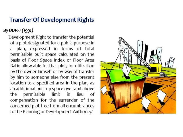 TDR - TRANSFER OF DEVELOPMENT RIGHTS | PPTX | Developmental Sites ...