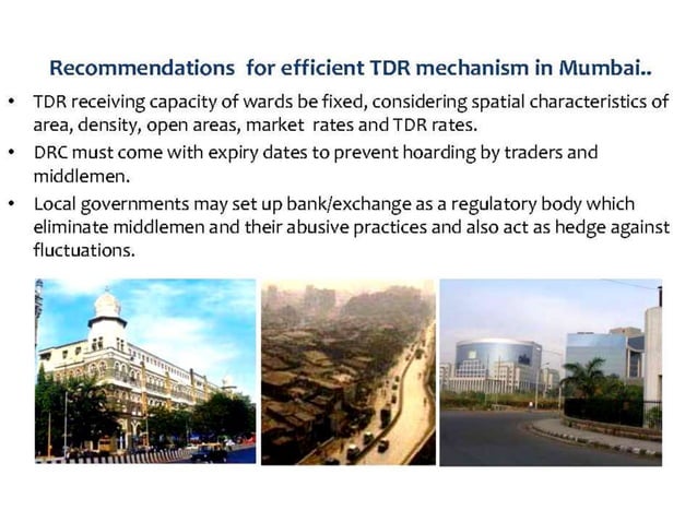 TDR - TRANSFER OF DEVELOPMENT RIGHTS | PPTX | Developmental Sites ...