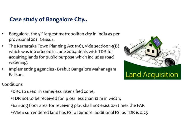 TDR - TRANSFER OF DEVELOPMENT RIGHTS | PPTX | Developmental Sites ...