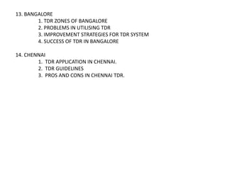 TDR - TRANSFER OF DEVELOPMENT RIGHTS | PPTX