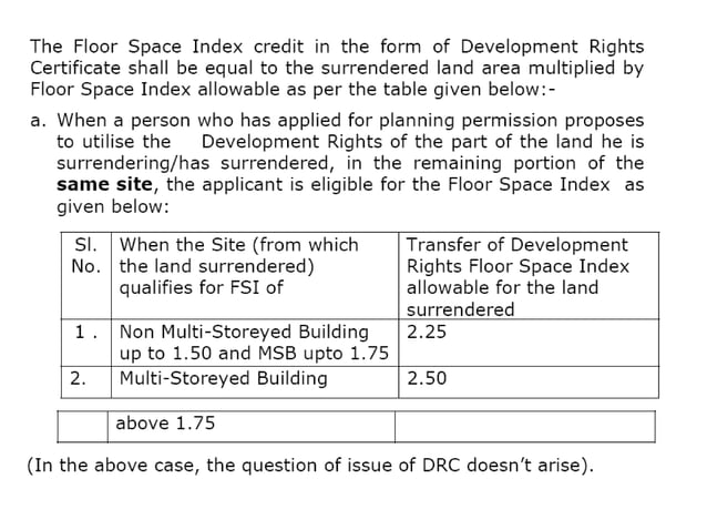 TDR - TRANSFER OF DEVELOPMENT RIGHTS | PPTX | Developmental Sites ...