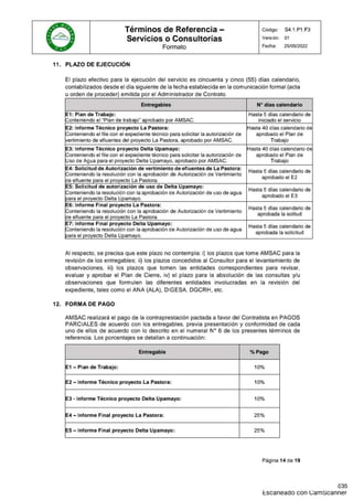 TDR Vertimientos para plantas de tratamiento de aguas residuales | PDF