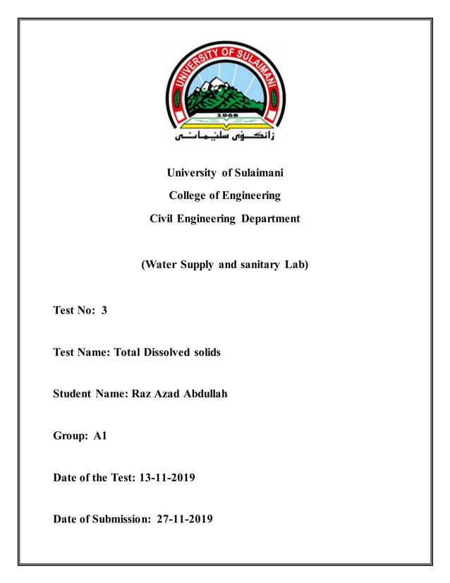 Total dissolved solids | DOCX | Chemistry | Science