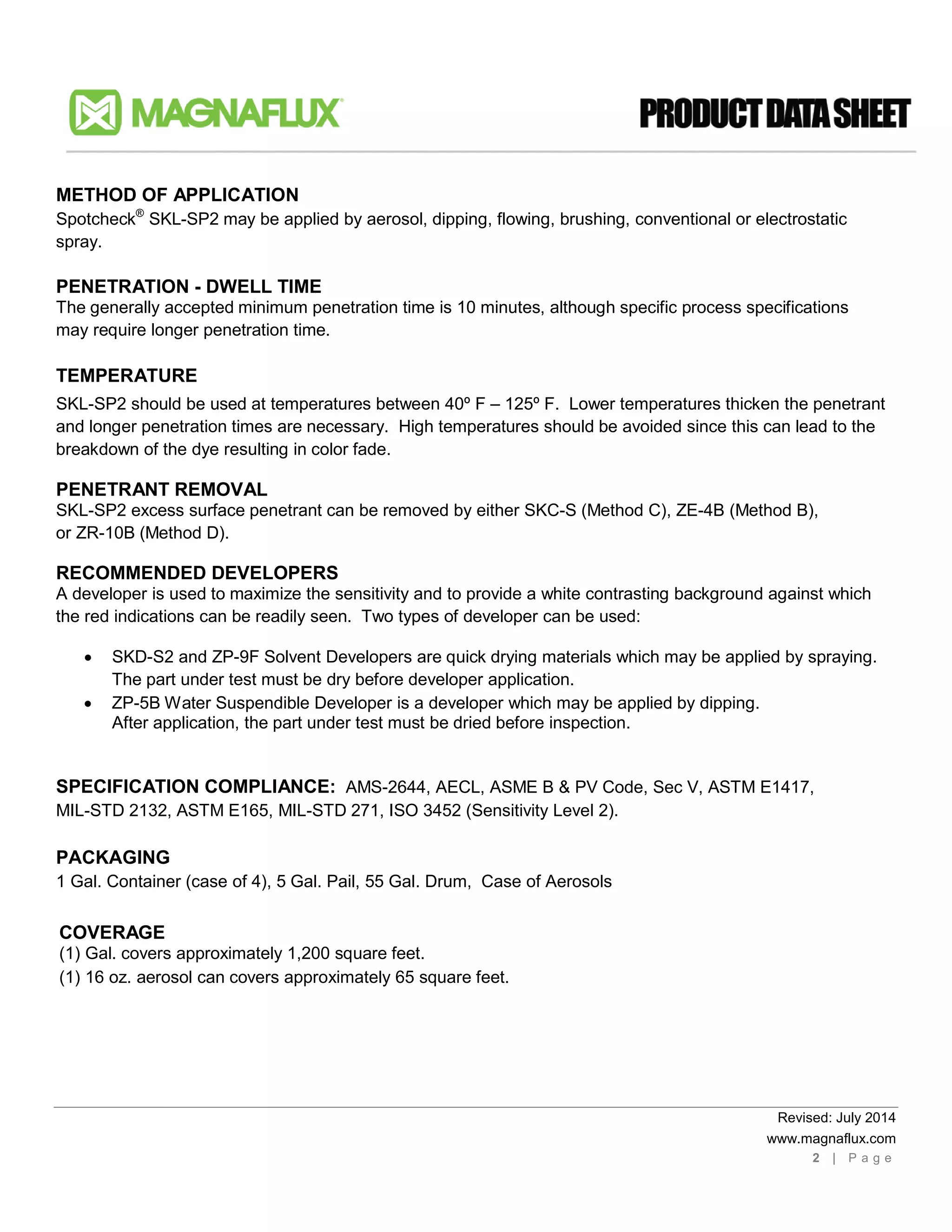 Tds -magnaflux-spotcheck skl-sp2 (solvent removable red penetrant ...