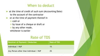 TDS 194C.pptx | Personal Taxes | Personal Finance