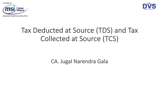 Tds and tcs | PPTX