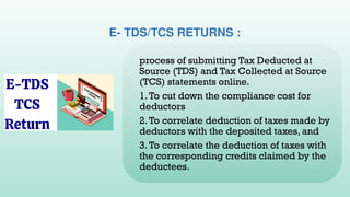 TDS and TCS of Income Tax Act.pptx in briefly | PPTX