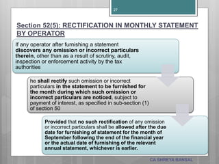 TDS and TCS provisions in GST | PPT
