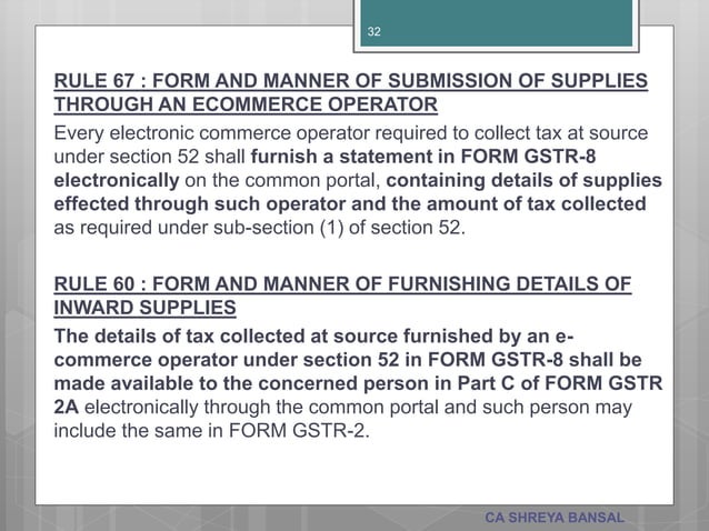 TDS and TCS provisions in GST | PPT