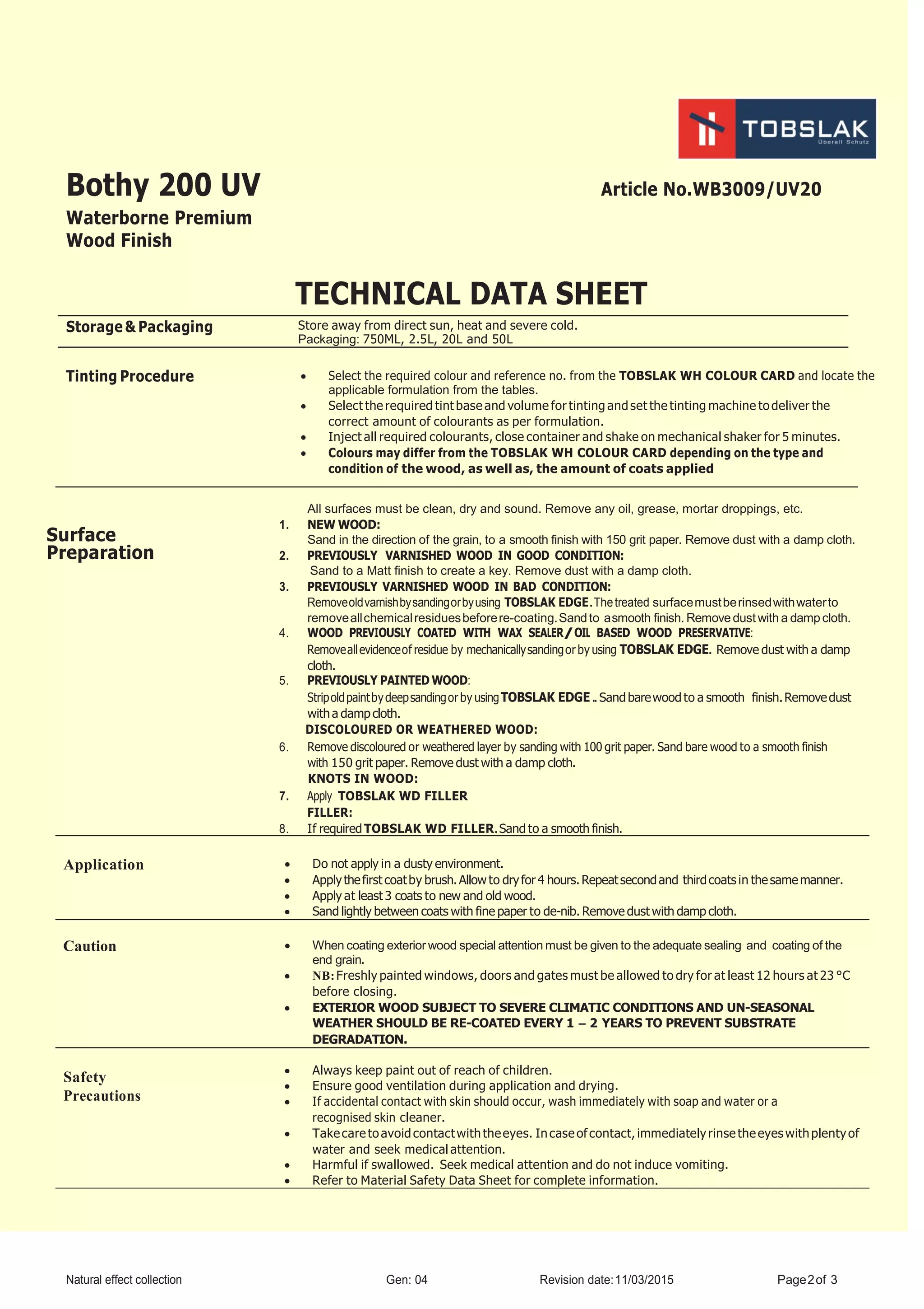 Tds bothy 200 uv 0814 vgfswn6732vvc20 | PDF