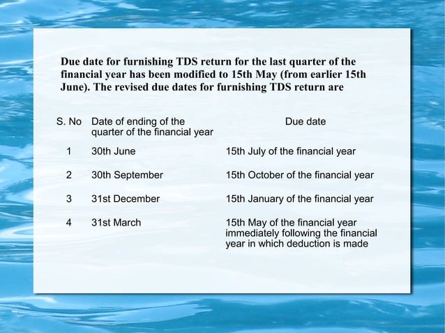 Tds chart | PPT | Business Accounting & Finance | Business