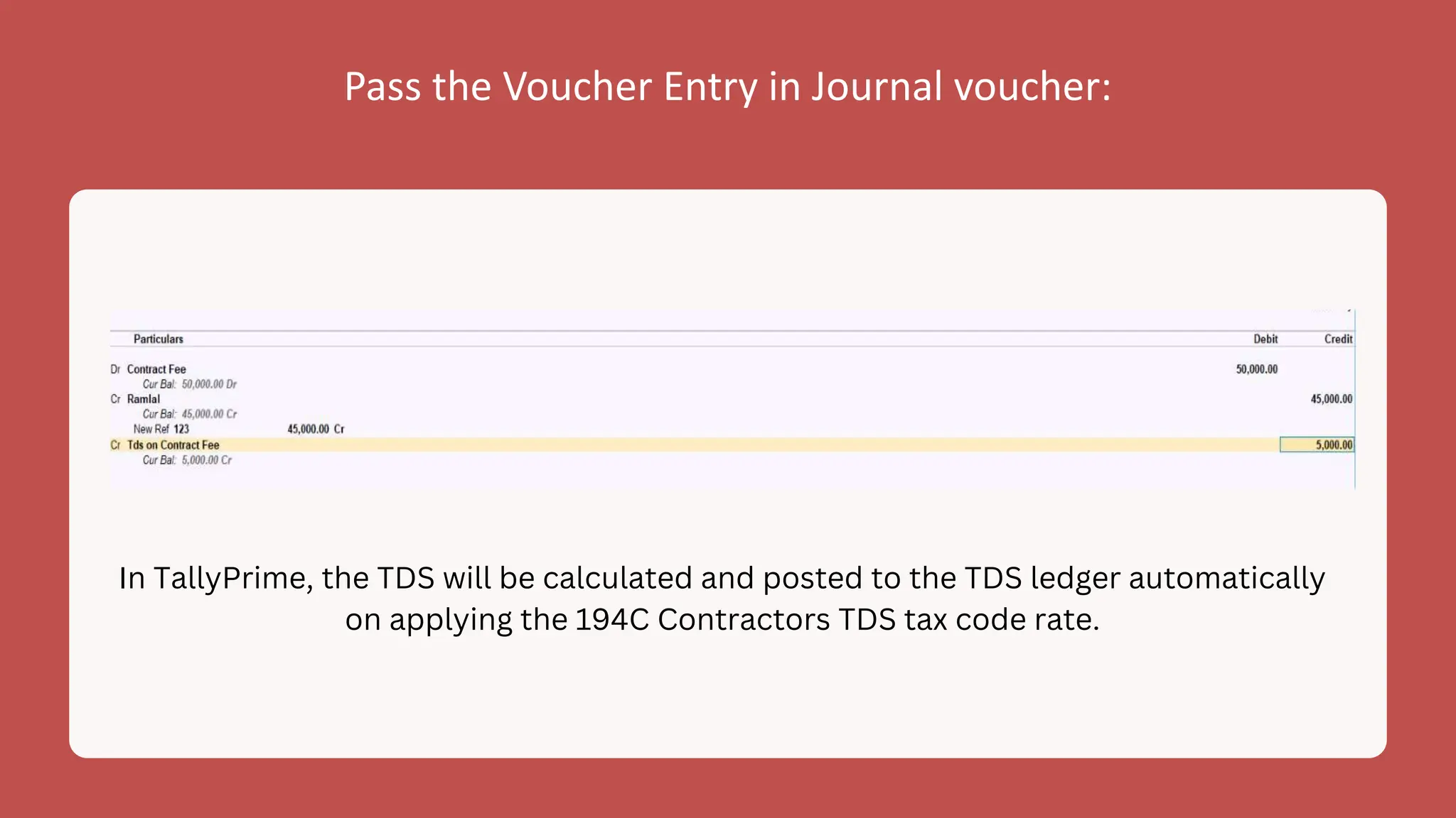 TDS in Tally Prime. Streaming tax Dudction at source | PPTX