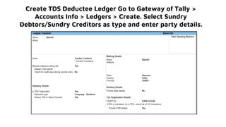 TDS in Tally Prime. Streaming tax Dudction at source | PPTX