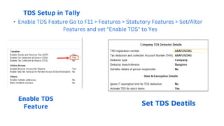 TDS in Tally Prime. Streaming tax Dudction at source | PPTX