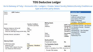 TDS in Tally Prime. Streaming tax Dudction at source | PPTX