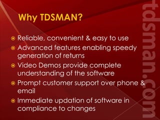 Tdsman ppt | PPT