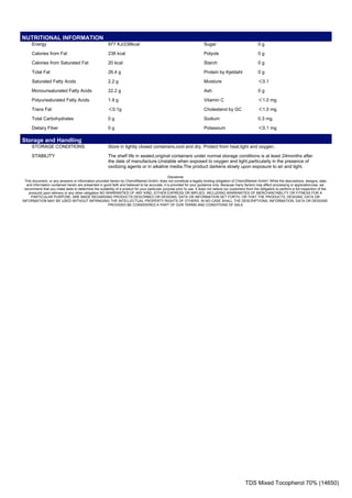 Tds mixed tocopherol 70% (14650) c2 m | PDF