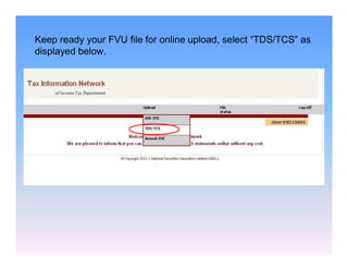 Tds online return filing | PDF