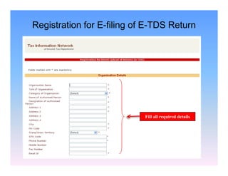Tds online return filing | PDF