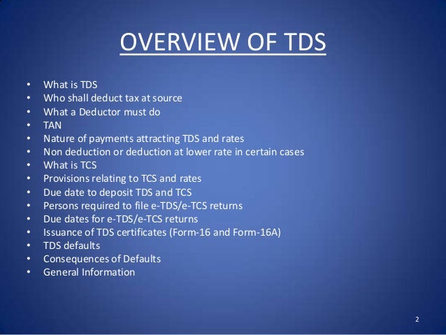 Tds overview final