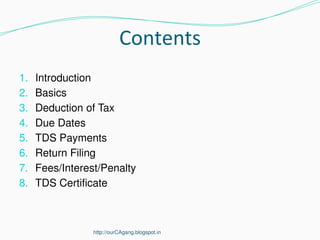 TDS (Tax Deducted at Source) | PDF