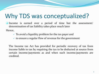 Tds provisions [income tax act, 1961] | PPTX