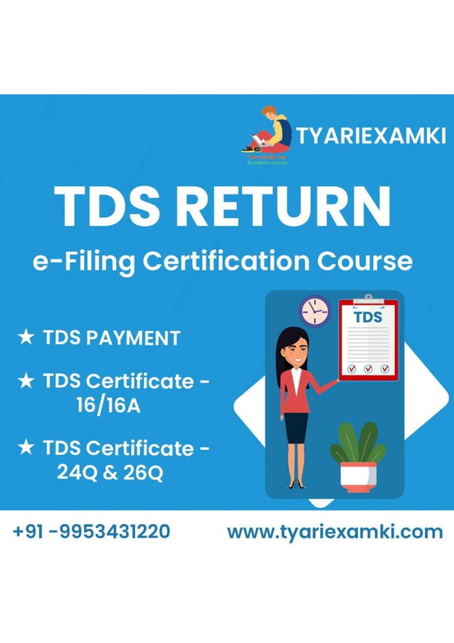 TDS return e filing course with tyarieaxmki | PDF
