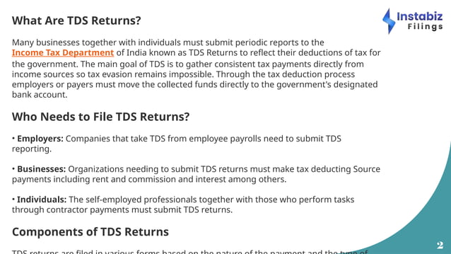 Simplifying TDS Returns: A Comprehensive Guide | PPTX
