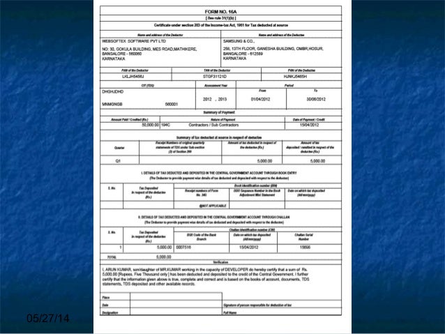 Tds Software Tds Return Tds Computation Tds Return Form 24q Tds