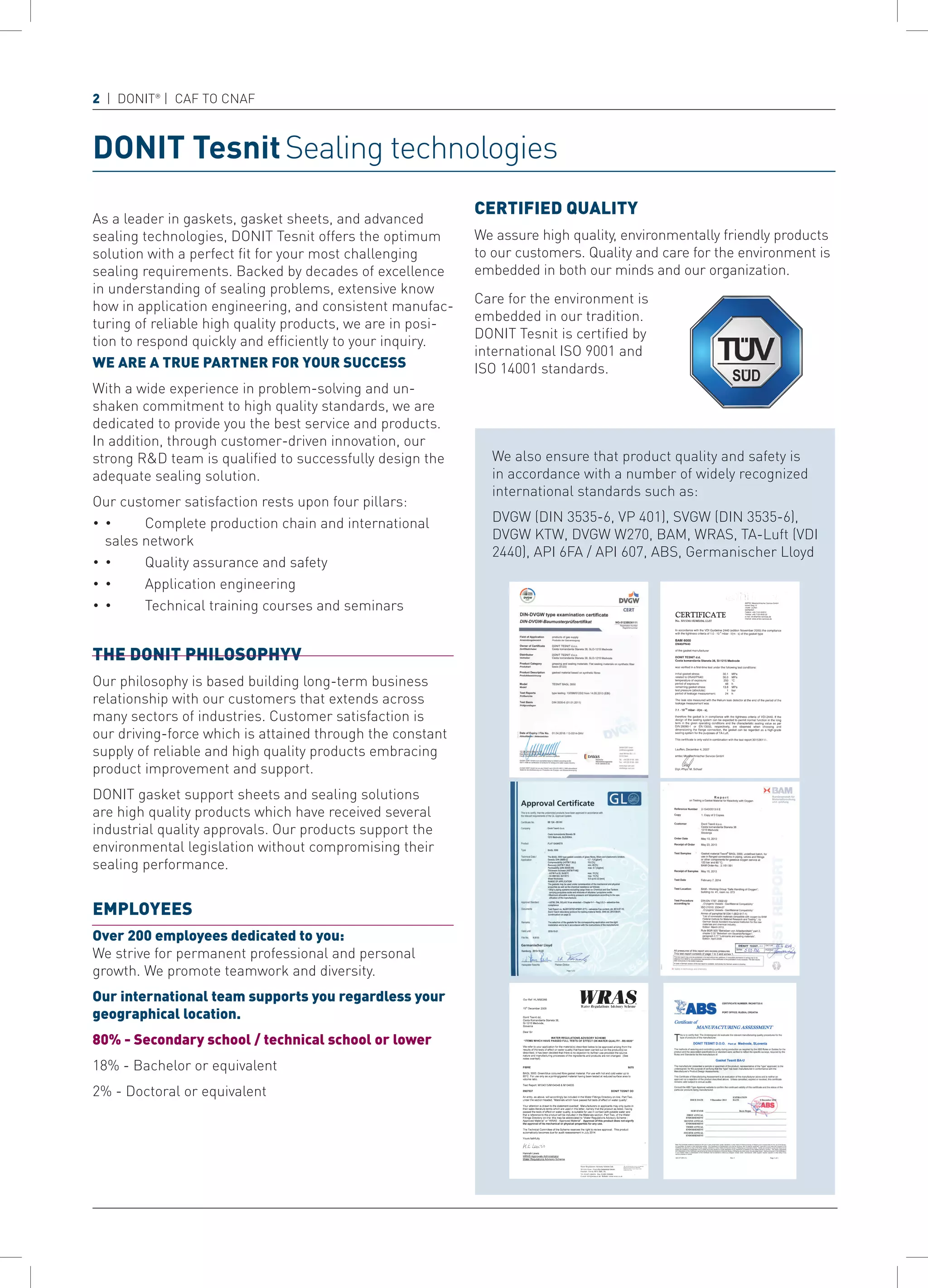 DONIT Tesnit Guide to AsbestosFree | PDF