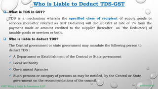TDS Under GST | PPTX