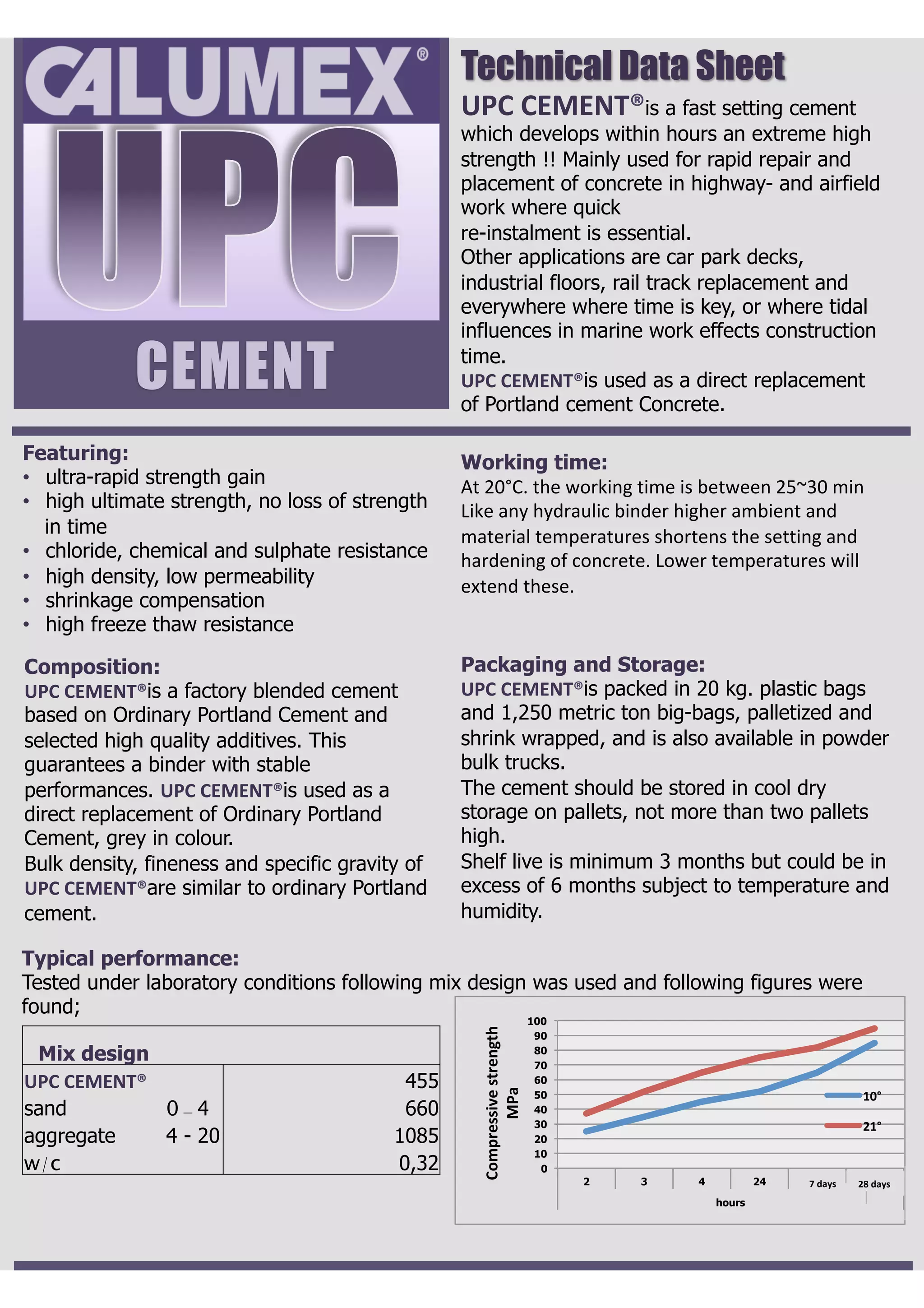 CALUMEX ULTRA PERFORMANCE CEMENT | PDF