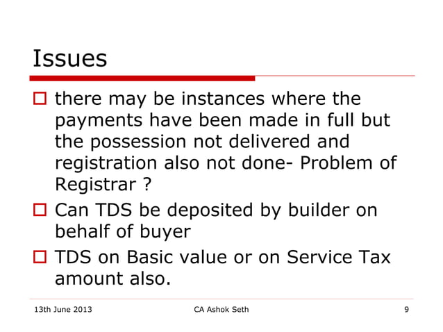 Tds us 194 ia & section 43ca | PPT
