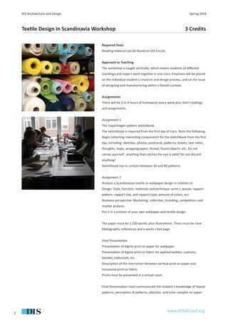 Tdsw syllabus sp14 final | PDF | Arts and Crafts | Hobbies & Interests