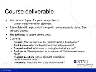 Tdt39 oppstartsmote-2019 | PPTX | Postgraduate Education | College ...