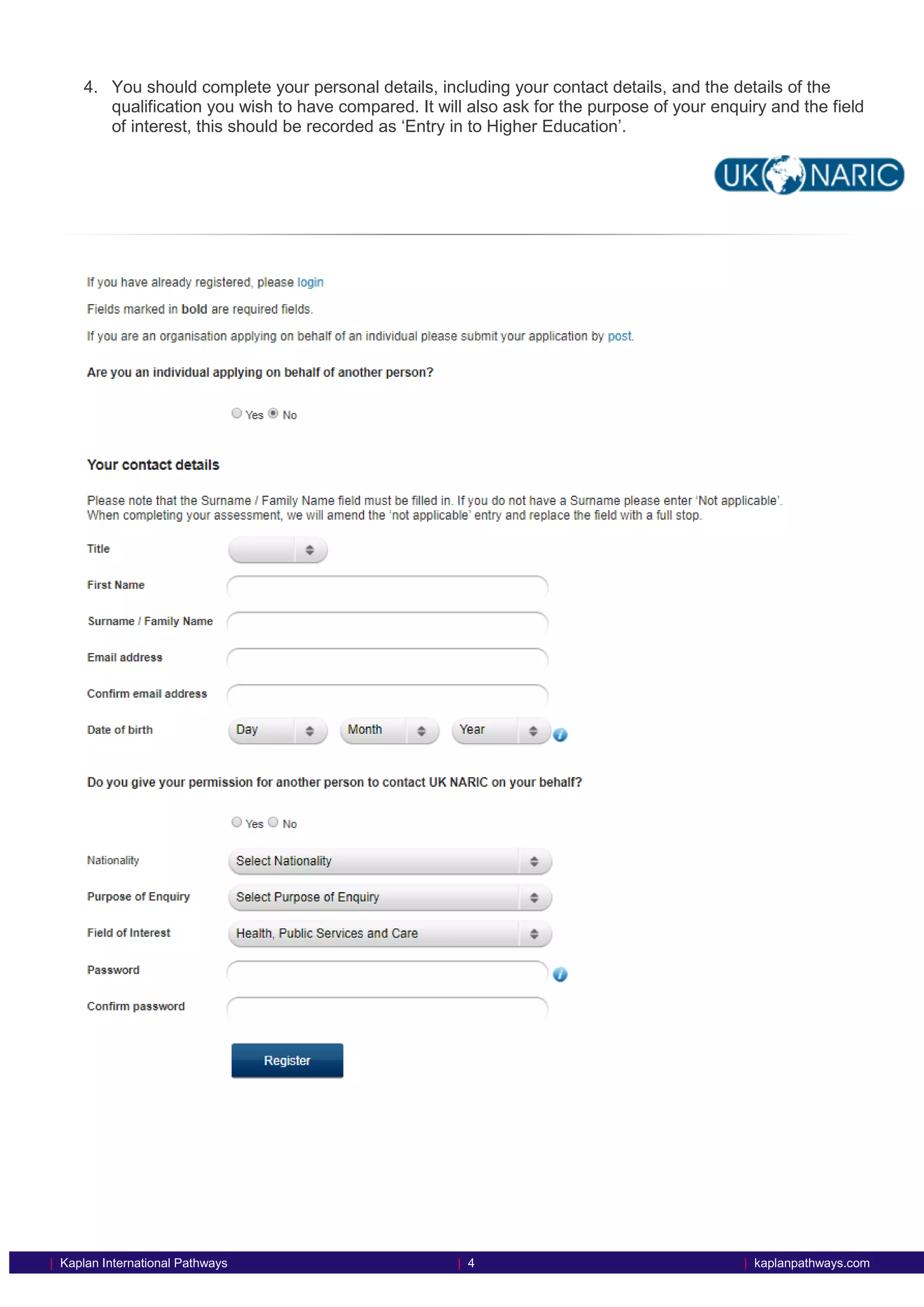 UK NARIC Evaluation | PDF