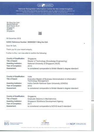 UK NARIC Evaluation | PDF | Postgraduate Education | College Education