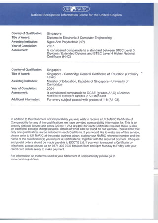 UK NARIC Evaluation | PDF | Postgraduate Education | College Education