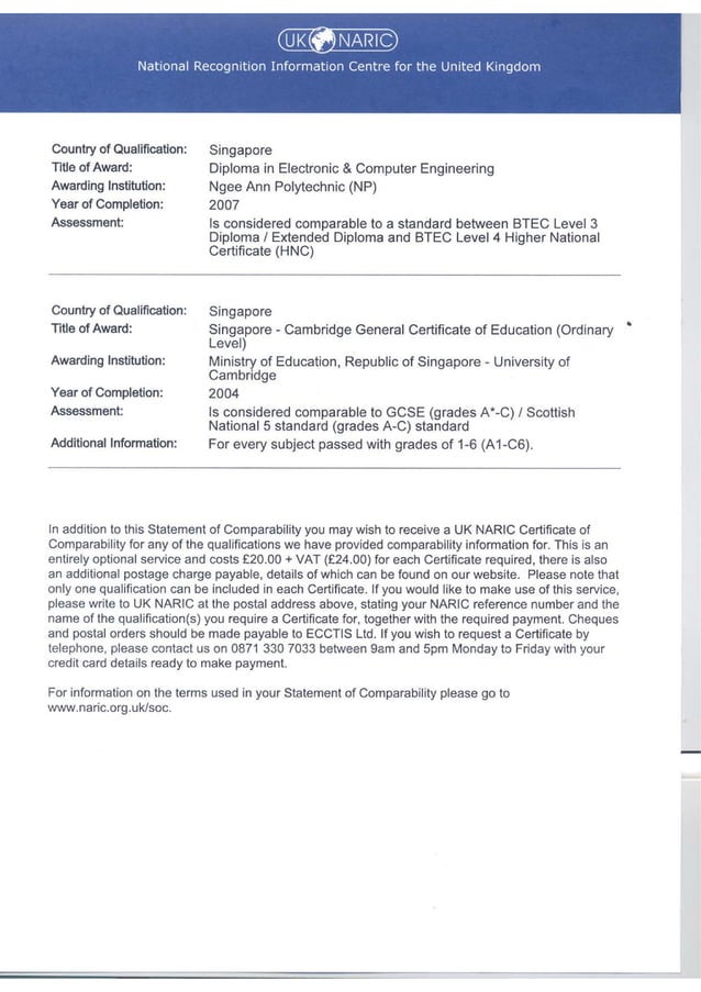 UK NARIC Evaluation | PDF | Postgraduate Education | College Education