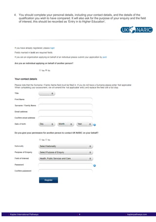 UK NARIC Evaluation | PDF | Postgraduate Education | College Education