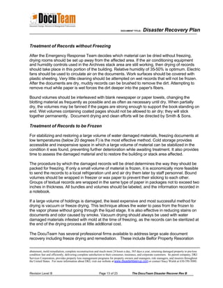 Tdt disaster recovery | PDF