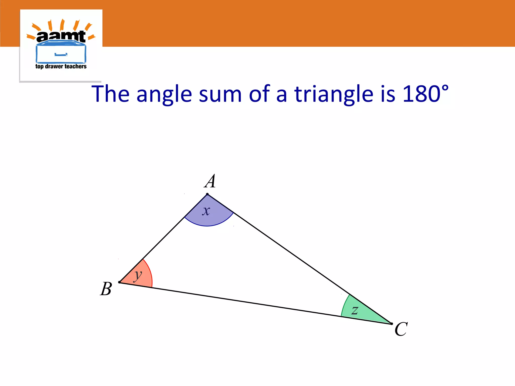 Top Drawer Teachers: Two proofs of the angle sum of a triangle | PPS
