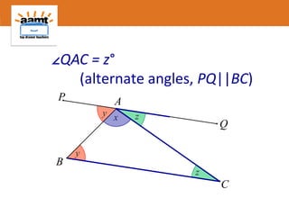 Top Drawer Teachers: Two proofs of the angle sum of a triangle | PPS