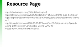 #TDThanksYou Campaign | PPT