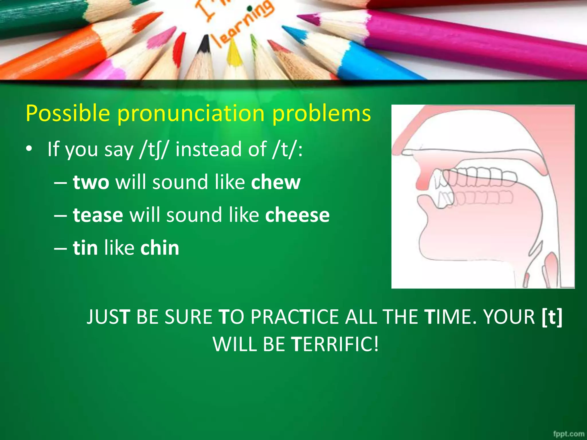 /t/, /d/ and "th" sound | PPTX