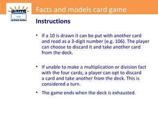 Top Drawer Teachers: Facts and models game instructions | PPT