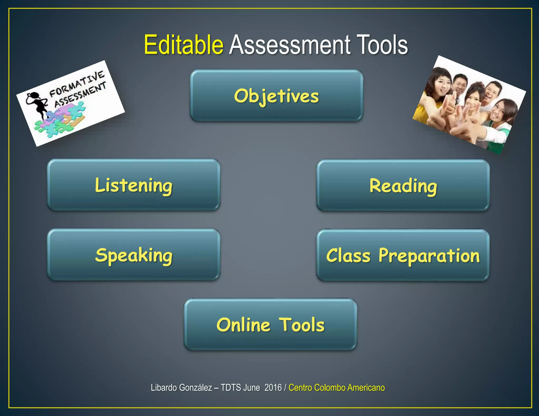 Editable Assessment tools | PPT