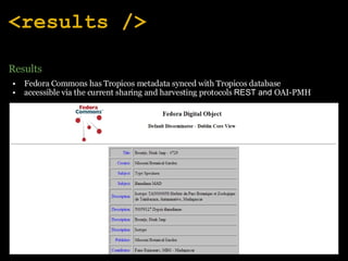 Using Fedora Commons To Create A Persistent Archive | PPT