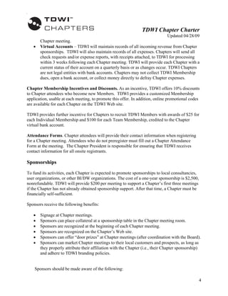 Tdwi chapter charter 0409 | PDF