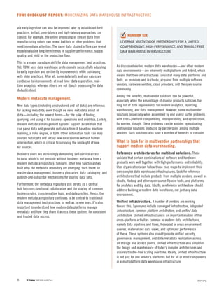 TDWI checklist 2018 - Data Warehouse Infrastructure | PDF | Cloud Computing | Internet